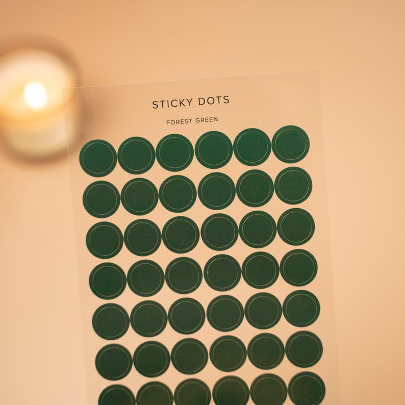 Minimal Transparent Sticky Circle Dots | Neutral Earthy Colour Circle ...
