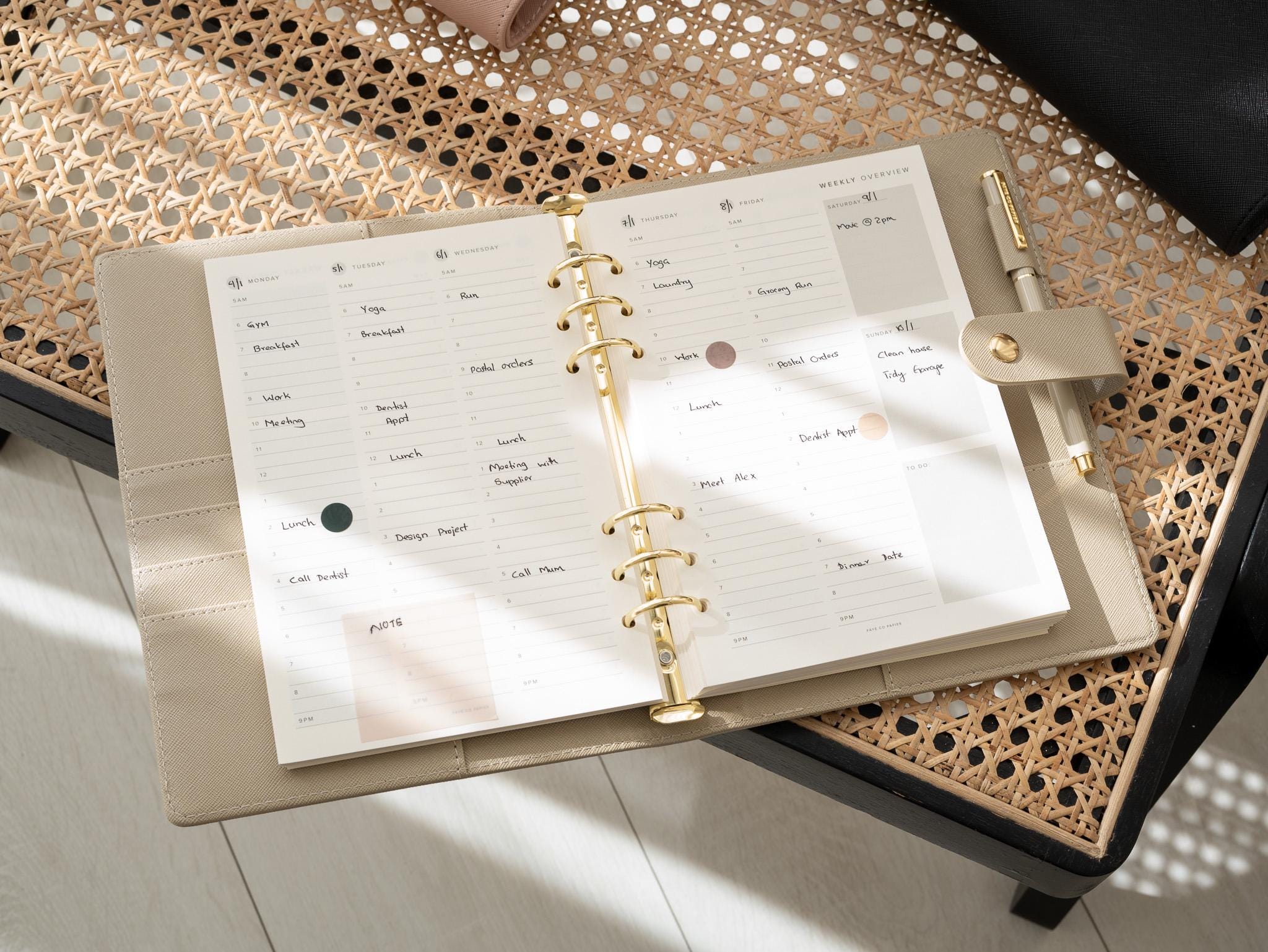 Vertical Planner Inserts | A5 Ring Binder Inserts | Printed Inserts ...