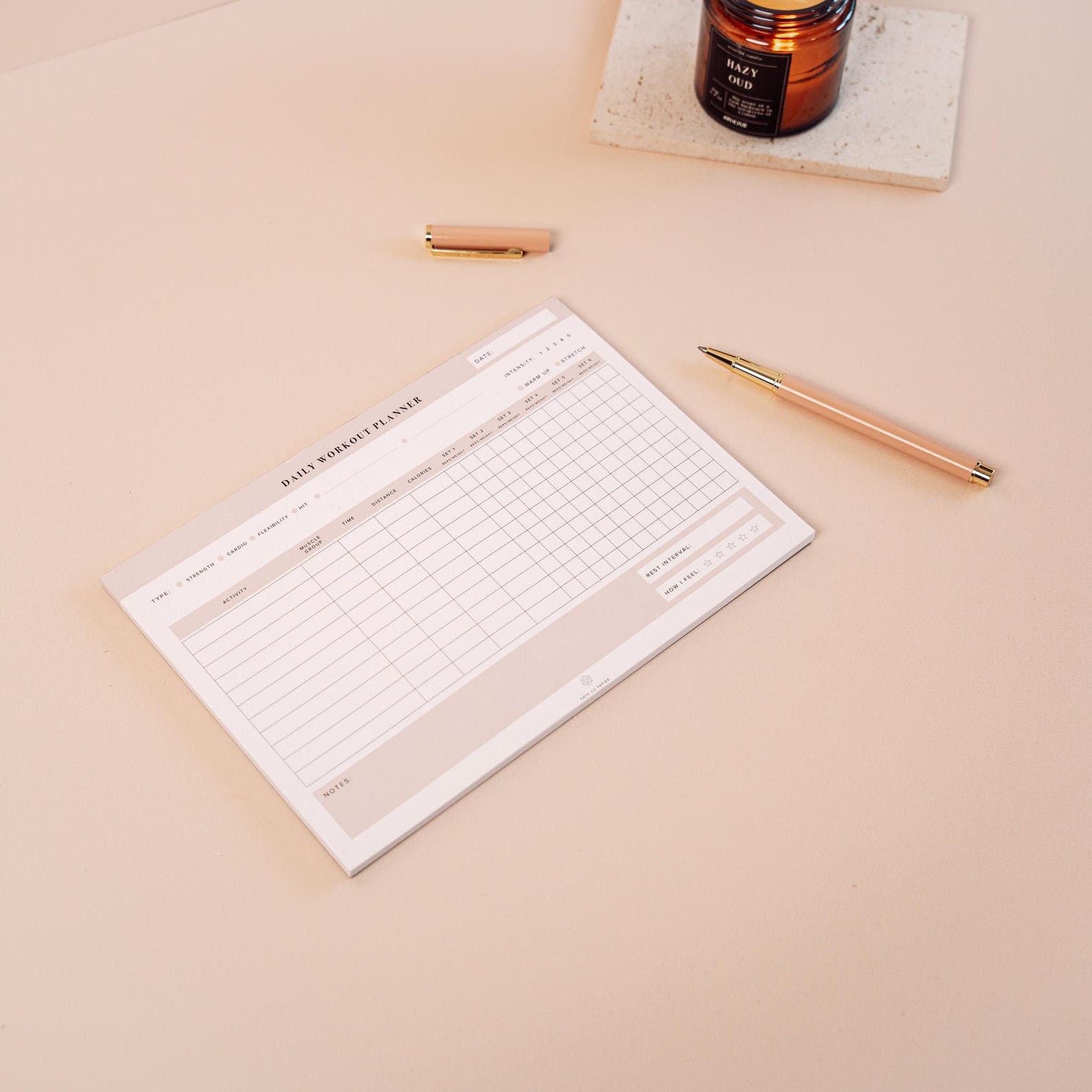Minimal Daily Workout Planner | Gym Training Planner| Workout Log ...