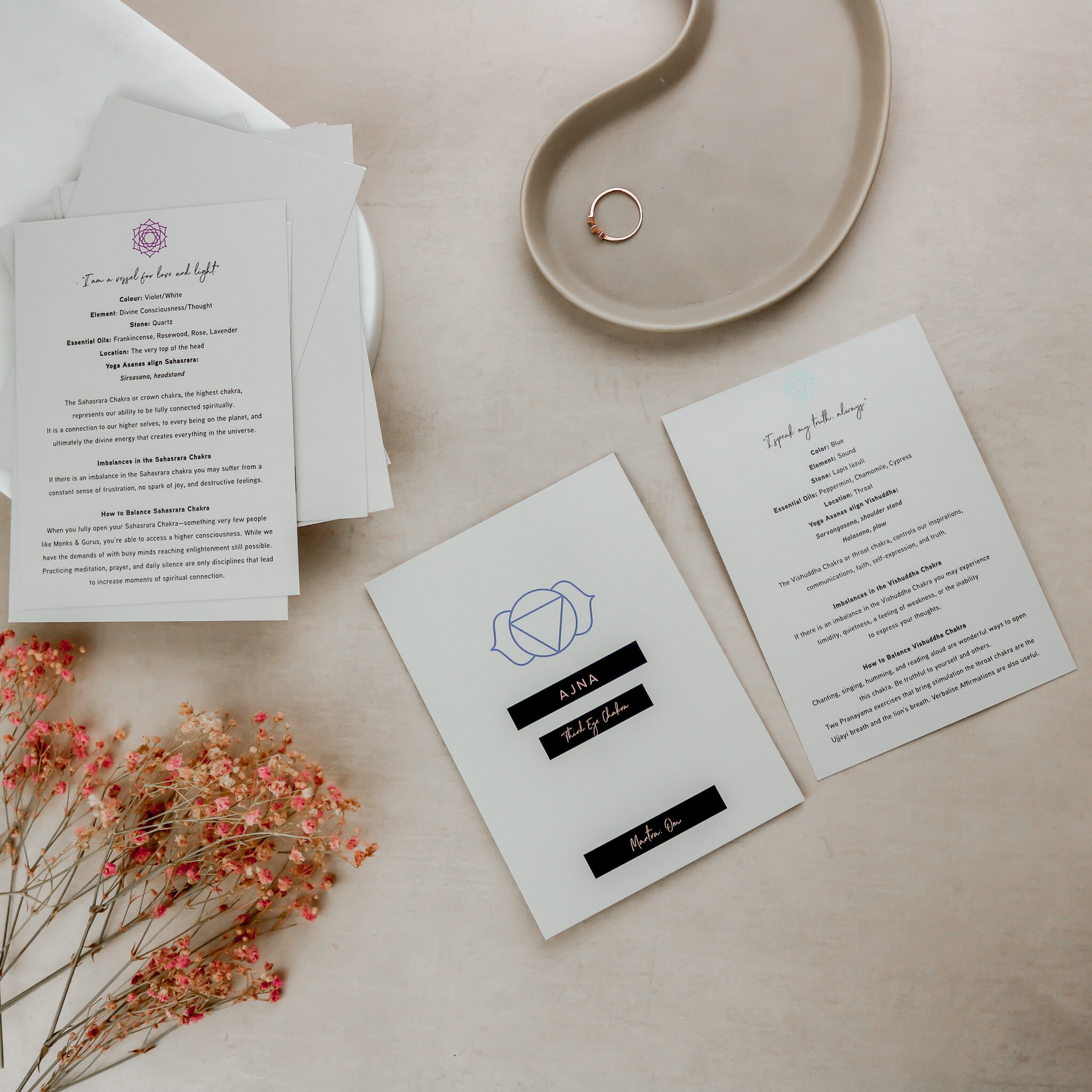 Deck of Healing Chakra Cards Set Mini Gift Set Yoga Chakra - Etsy UK