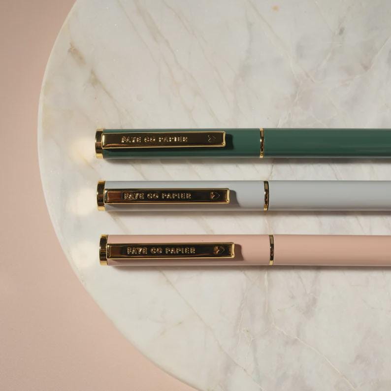 Classic GOLD Luxury Gold Ballpoint Pen for Planners & Journals |wedding ...