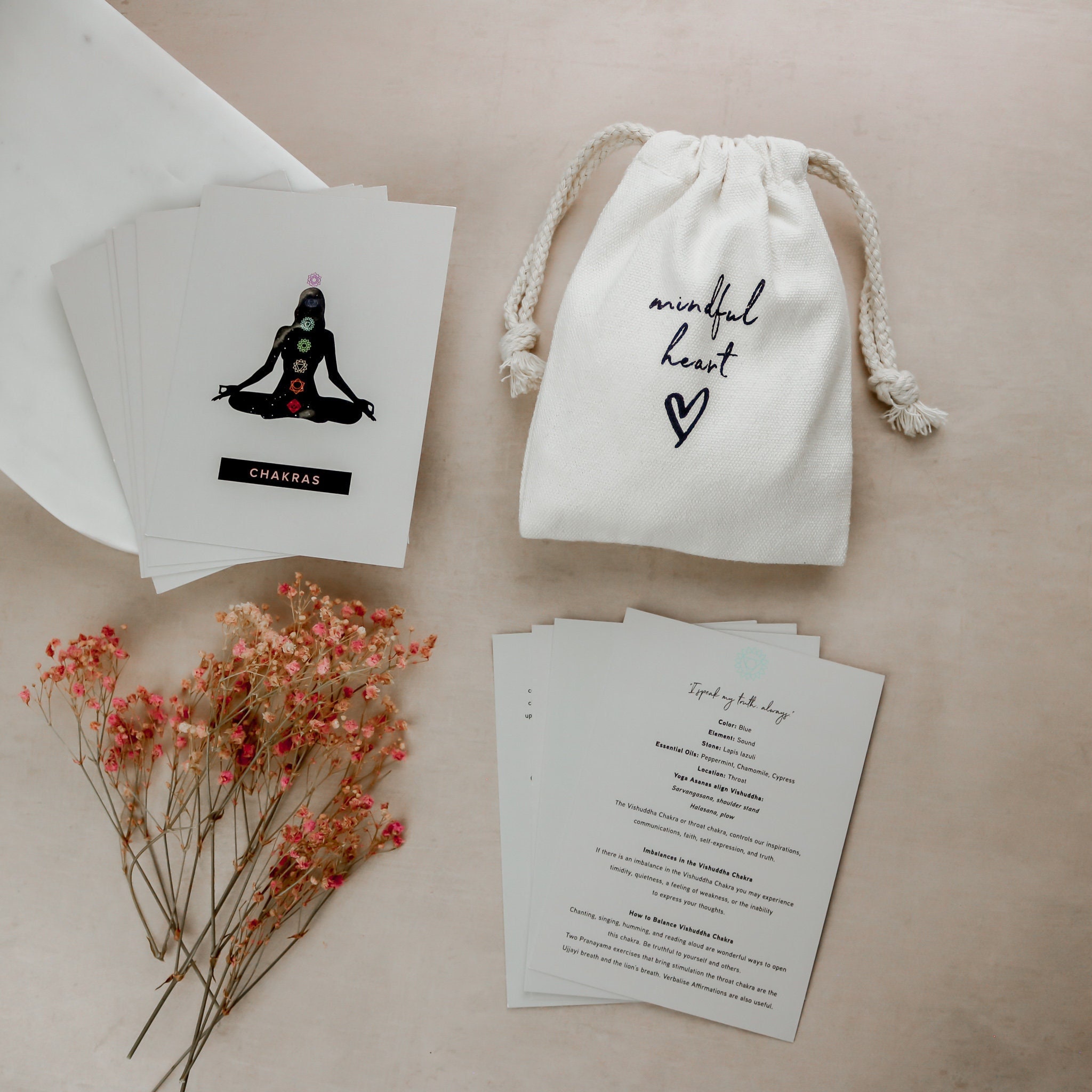 Deck of Healing Chakra Cards Set Mini Gift Set Yoga Chakra - Etsy UK