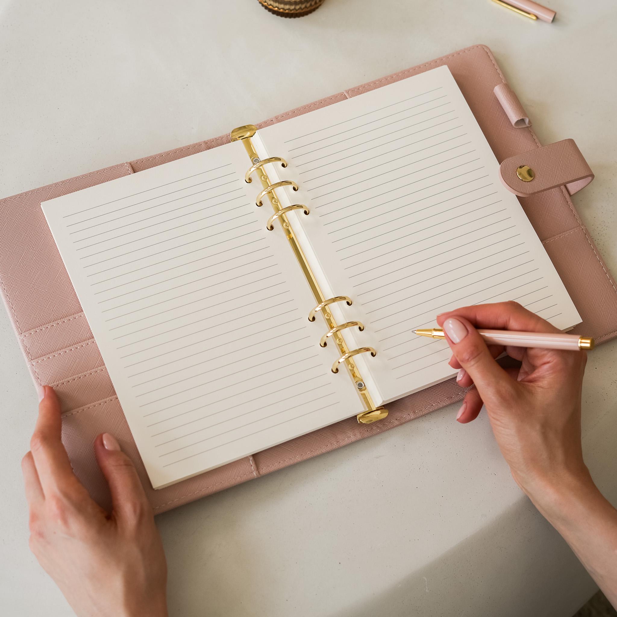 Lined Planner Refill Inserts for A5 Ring Binder Organisers & Planners ...