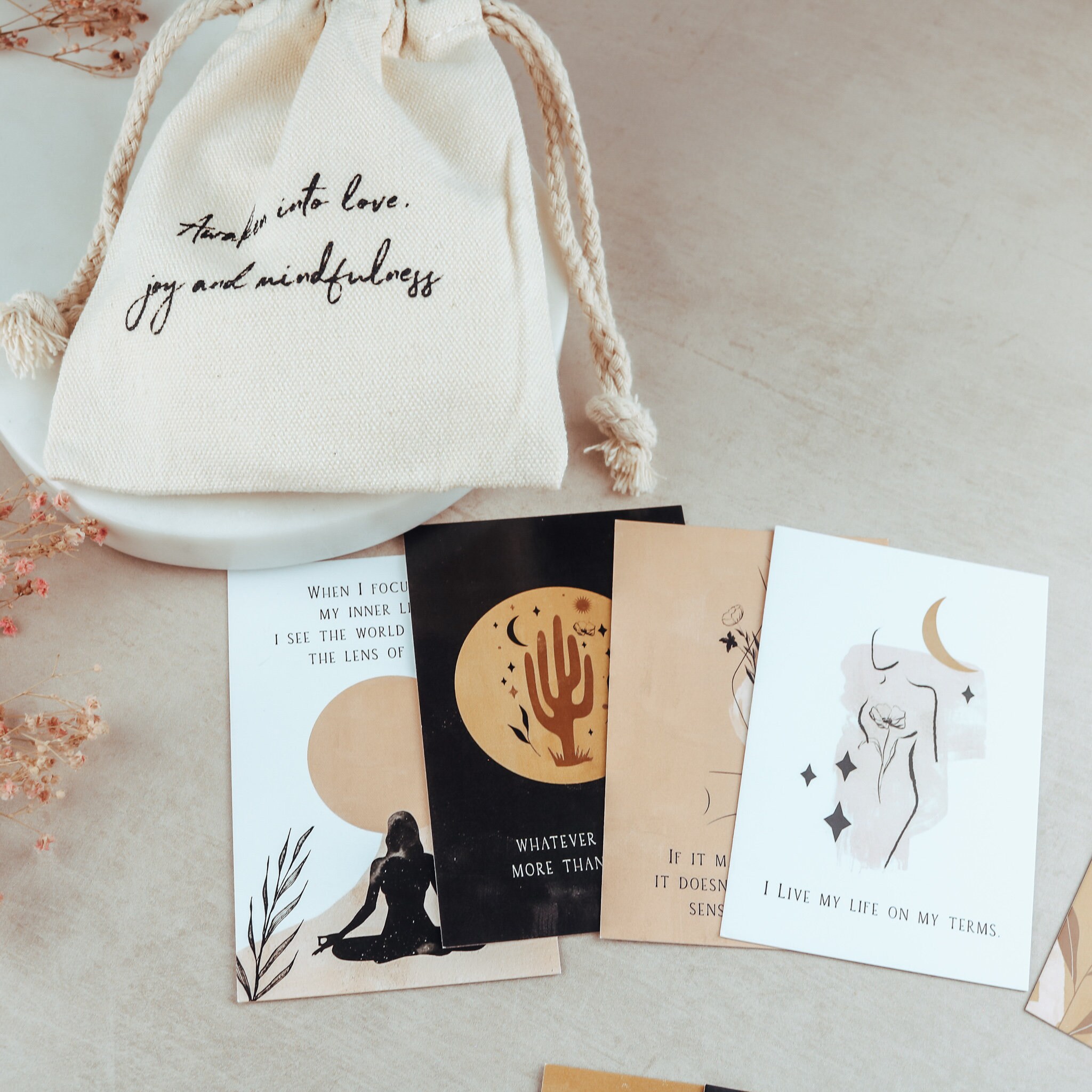 Self Love Daily Affirmation Cards Set Mini Gift - Etsy