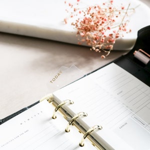 Minimal Transparent Planner Page Marker A6 Today Bookmark A6 6 Rings ...