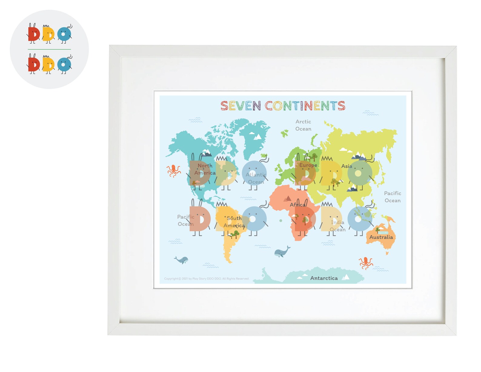 Seven Continents Puzzle, Printable World Map, World Continents ...