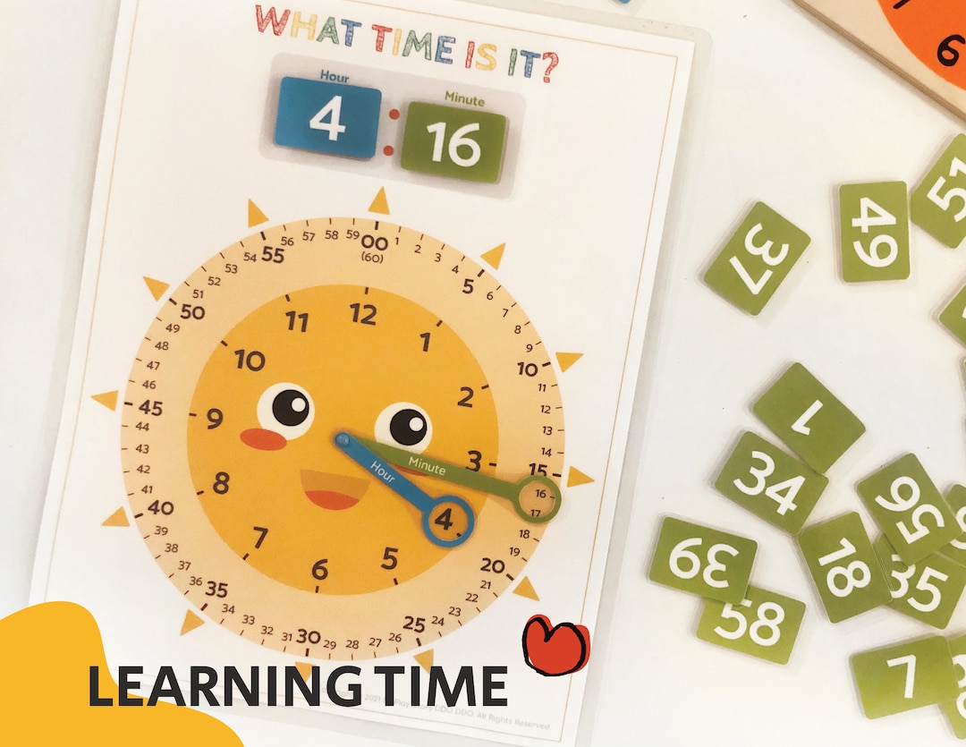 Learn to Tell Time, Printable Clock, Telling the Time, Math, Learning ...