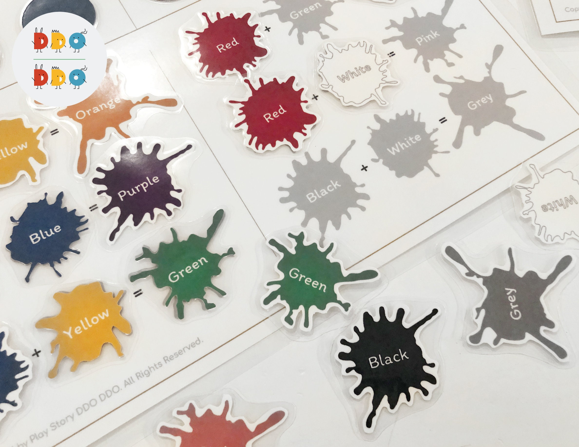 Color Mixing Guide, Color Wheel, Kids Art, Printable Color Chart Poster ...