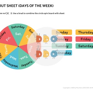 Days of the Week, Circle Time Printable, Worksheets for Pre-k and K ...
