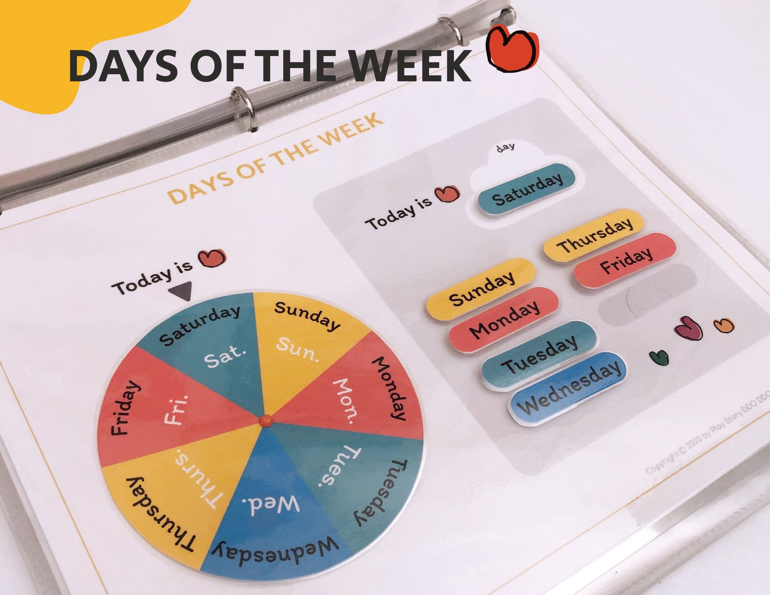 Days of the Week, Circle Time Printable, Worksheets for Pre-k and K ...