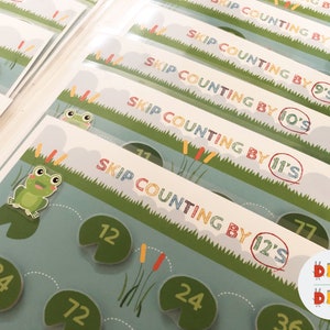 Skip Counting 2-12’s, Multiplication Chart, Counting Mats, Learning ...
