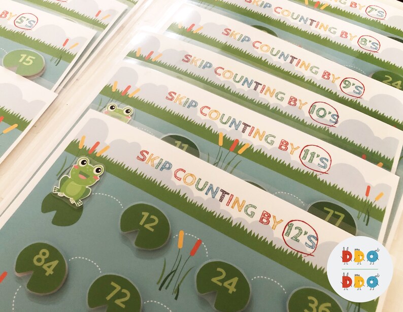 Skip Counting 2-12s, Multiplication Chart, Counting Mats, Learning ...