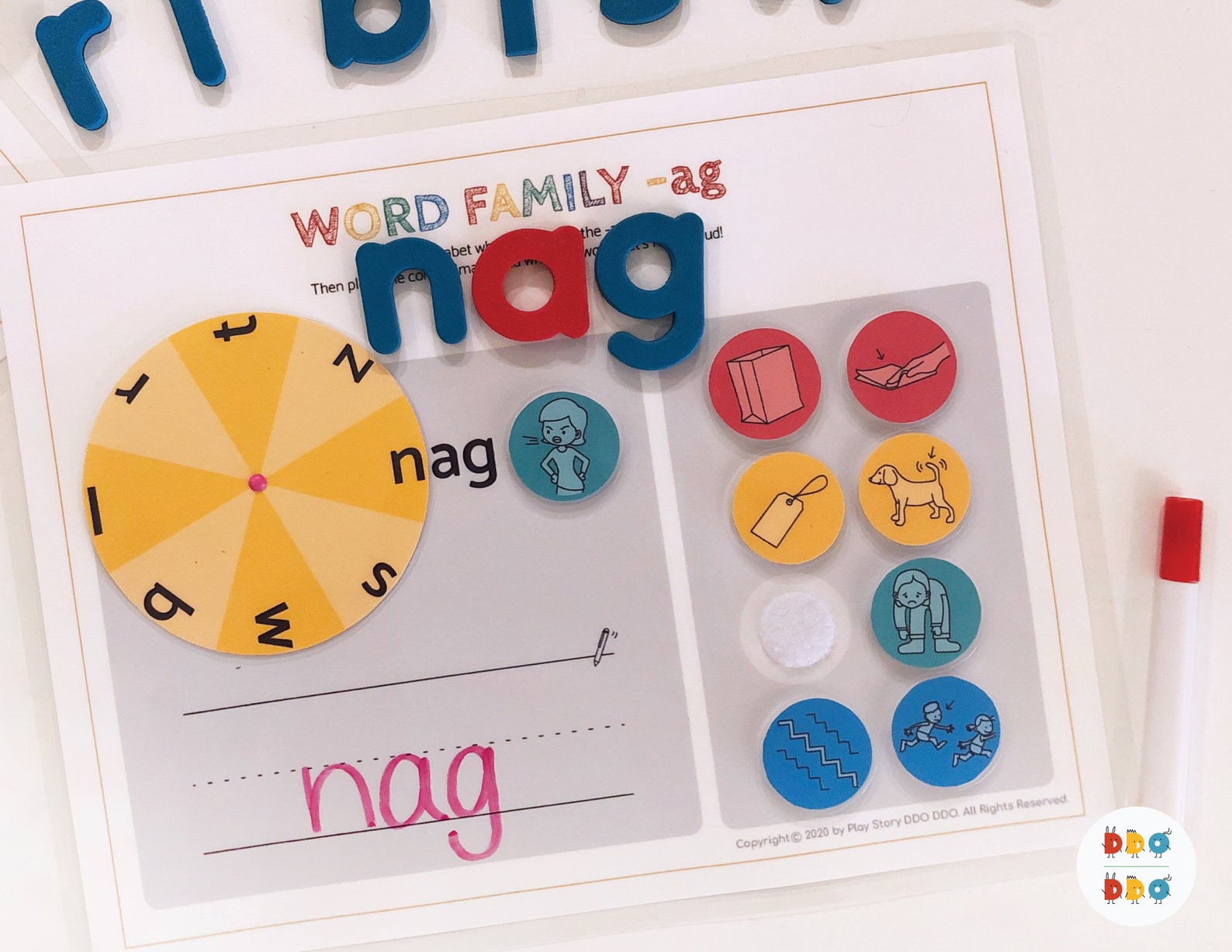 Word Family -at, -an, -ag, -ap, CVC Reading Game, Beginning Phonics ...