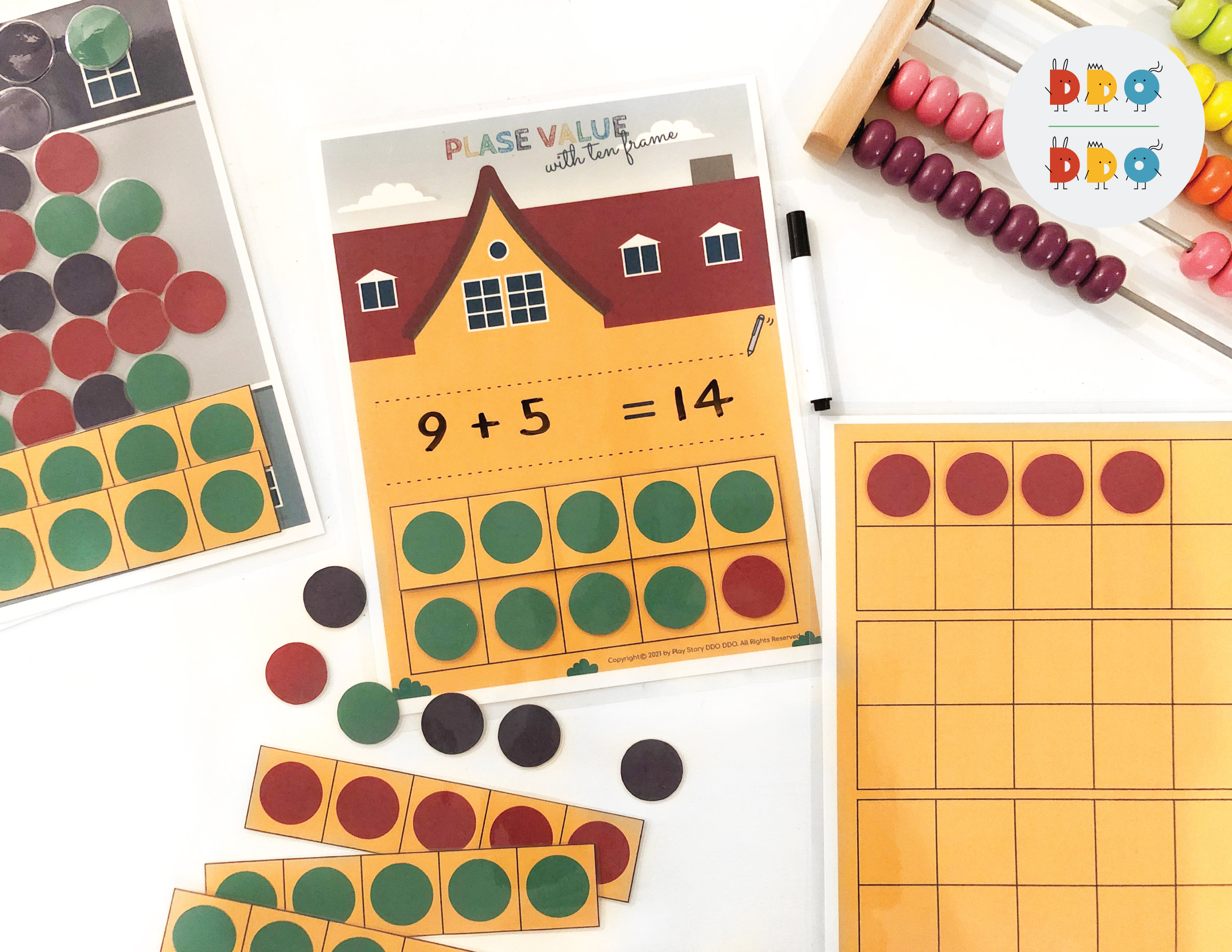 Place Value Activity, Math Game, Printable Ten Frame, Math Worksheet ...