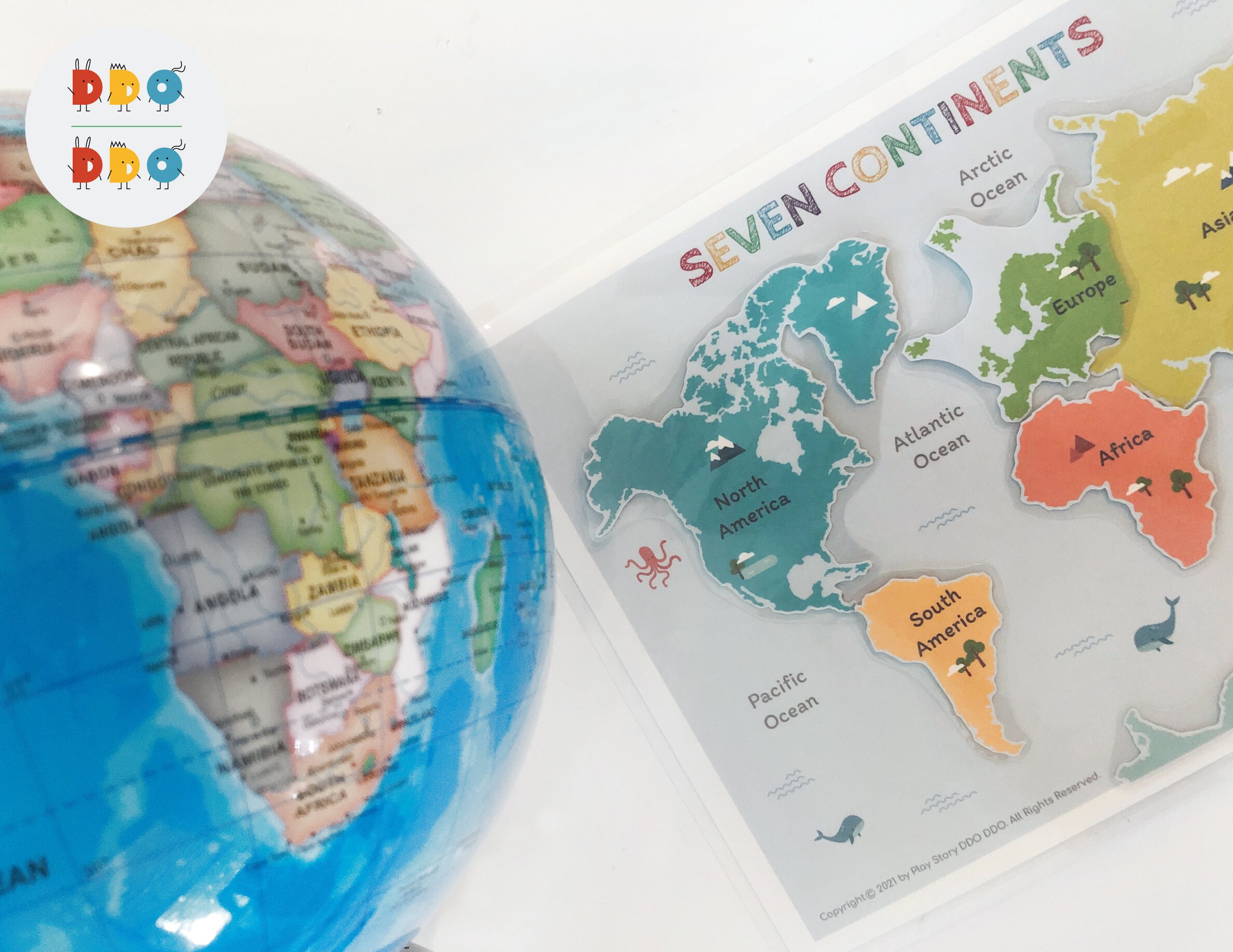 Seven Continents Puzzle, Printable World Map, World Continents ...