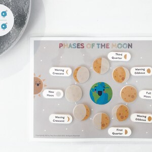 Phases of the Moon Puzzle, Moon Phases Print, Homeschool Activity ...