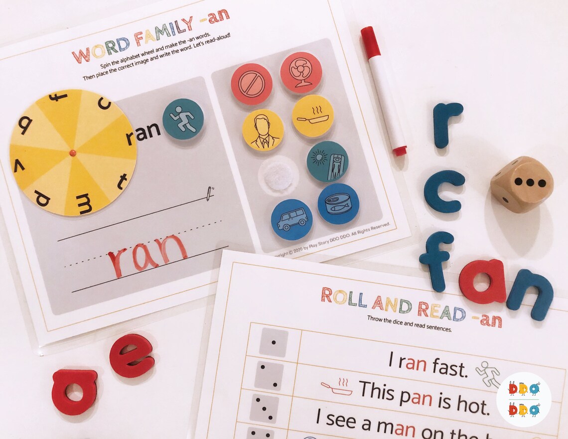 Word Family an CVC Reading Game Beginning Phonics Activity - Etsy