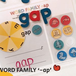 Word Family -ap, CVC Reading Game, Beginning Phonics Activity, Learning ...