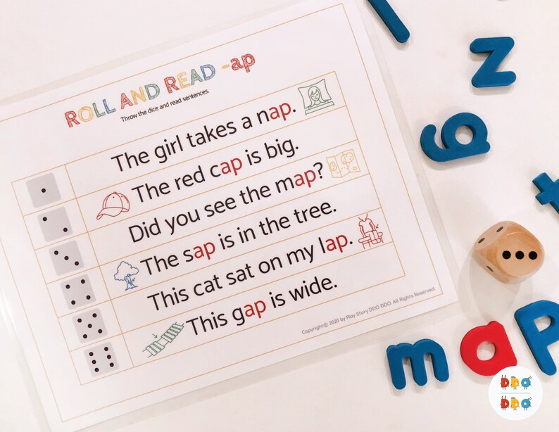 Word Family ap CVC Reading Game Beginning Phonics Activity - Etsy