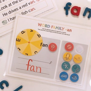 Word Family -at, -an, -ag, -ap, CVC Reading Game, Beginning Phonics ...