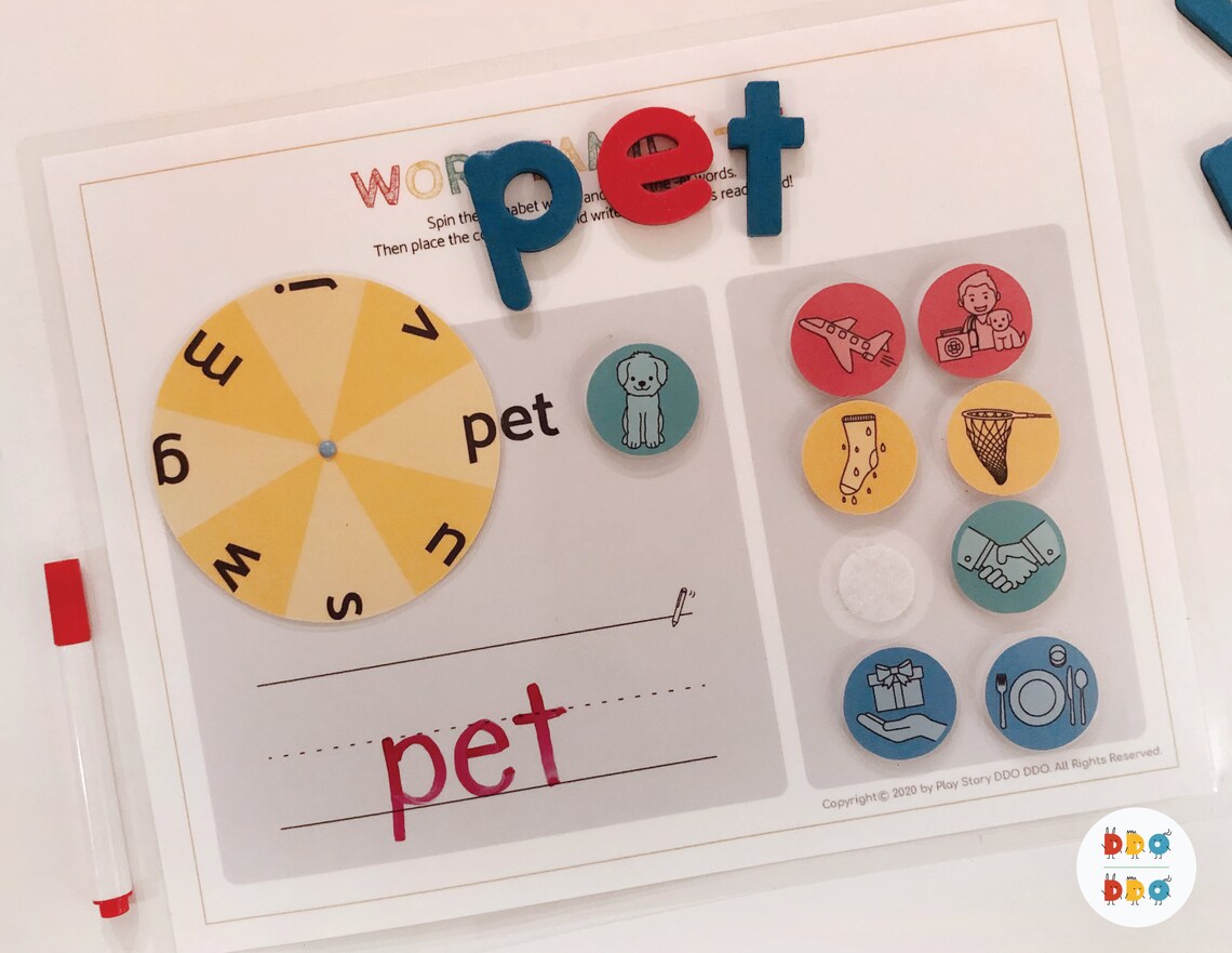 Word Family -et, CVC Reading Game, Beginning Phonics Activity, Learning ...