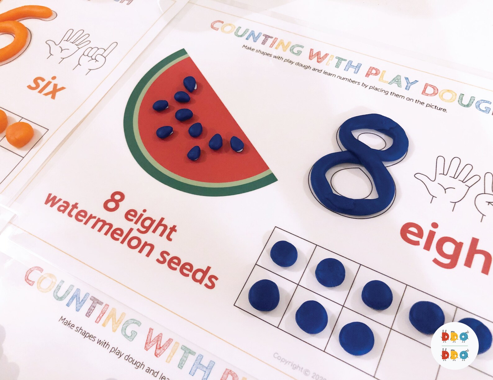 Play Dough Counting Mats, Counting With Play Dough, Learning Numbers ...
