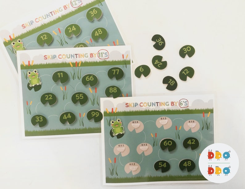 Skip Counting 2-12s, Multiplication Chart, Counting Mats, Learning ...
