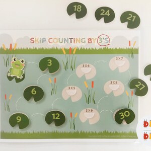 Skip Counting 2-12s, Multiplication Chart, Counting Mats, Learning ...