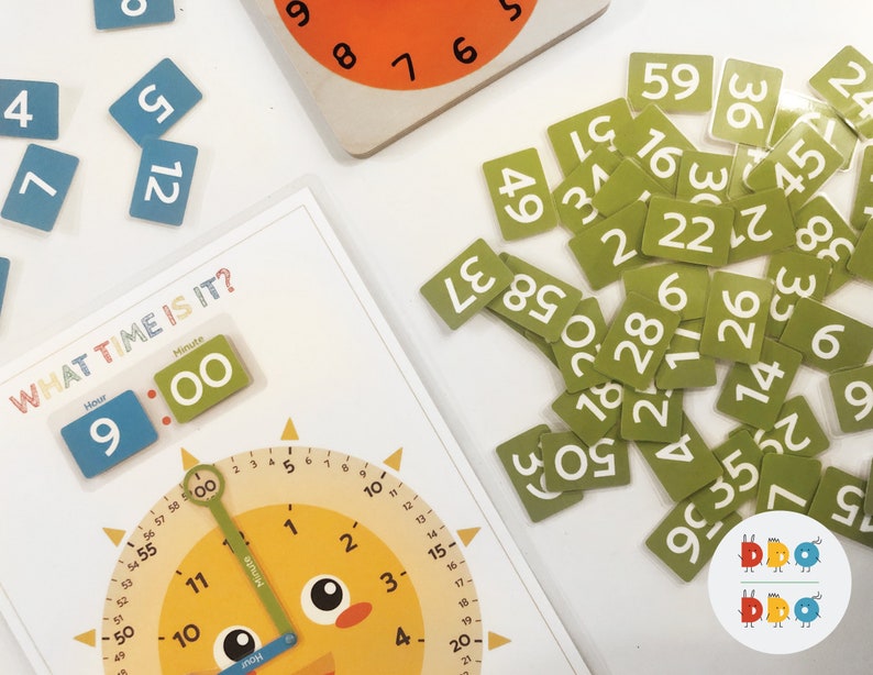 Learn to Tell Time Printable Clock Telling the Time Math - Etsy