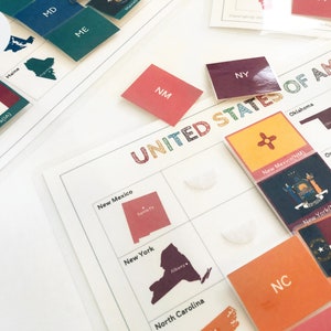 United States Map Puzzle, States and Capitals Activity Set, Printable ...