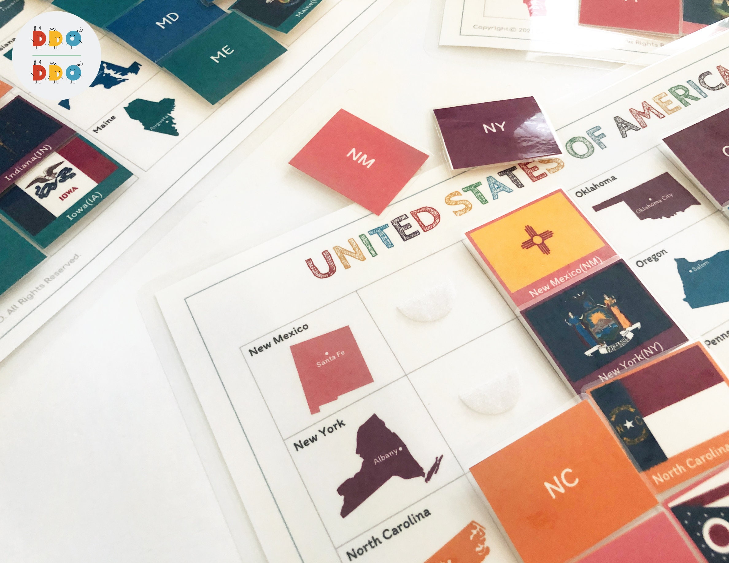United States Map Puzzle, States and Capitals Activity Set, Printable ...