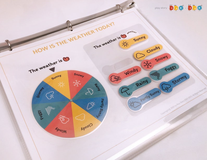 Weather Wheel Circle Time Printable, Worksheets for Pre-k and K, Busy ...