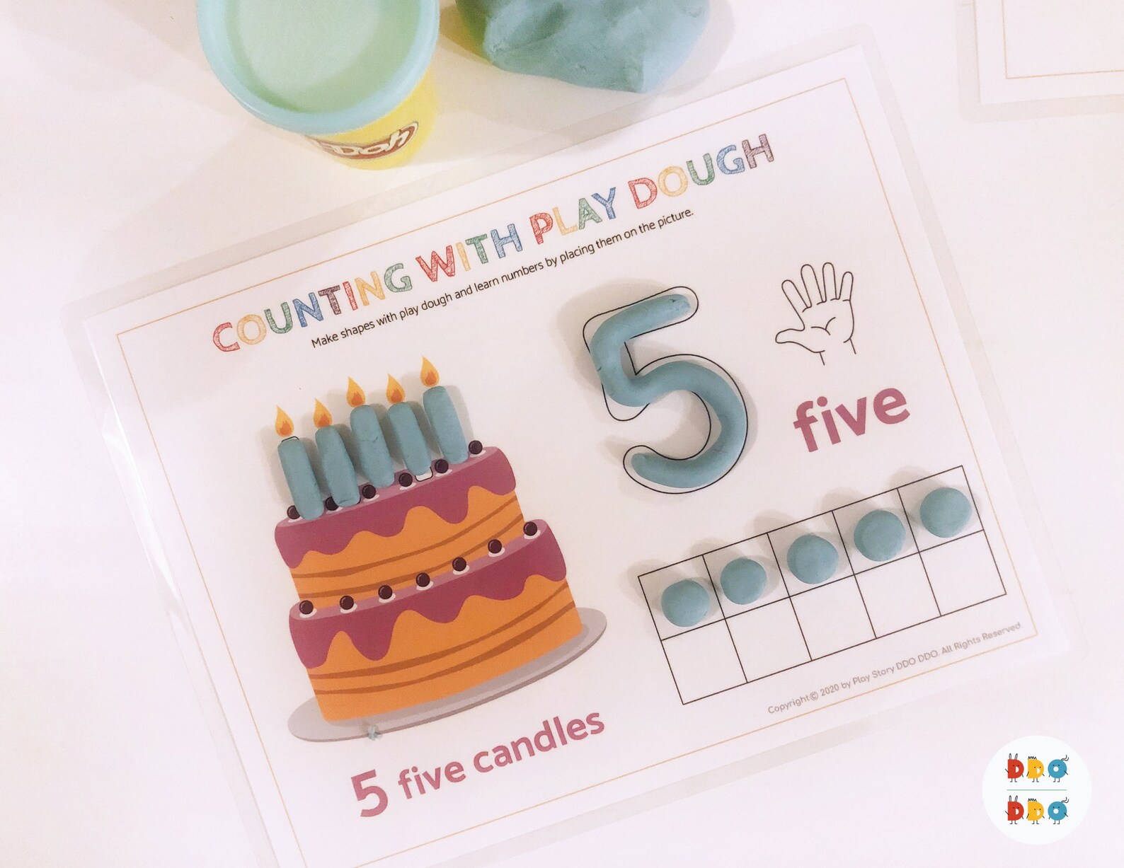 Play Dough Counting Mats, Counting With Play Dough, Learning Numbers ...
