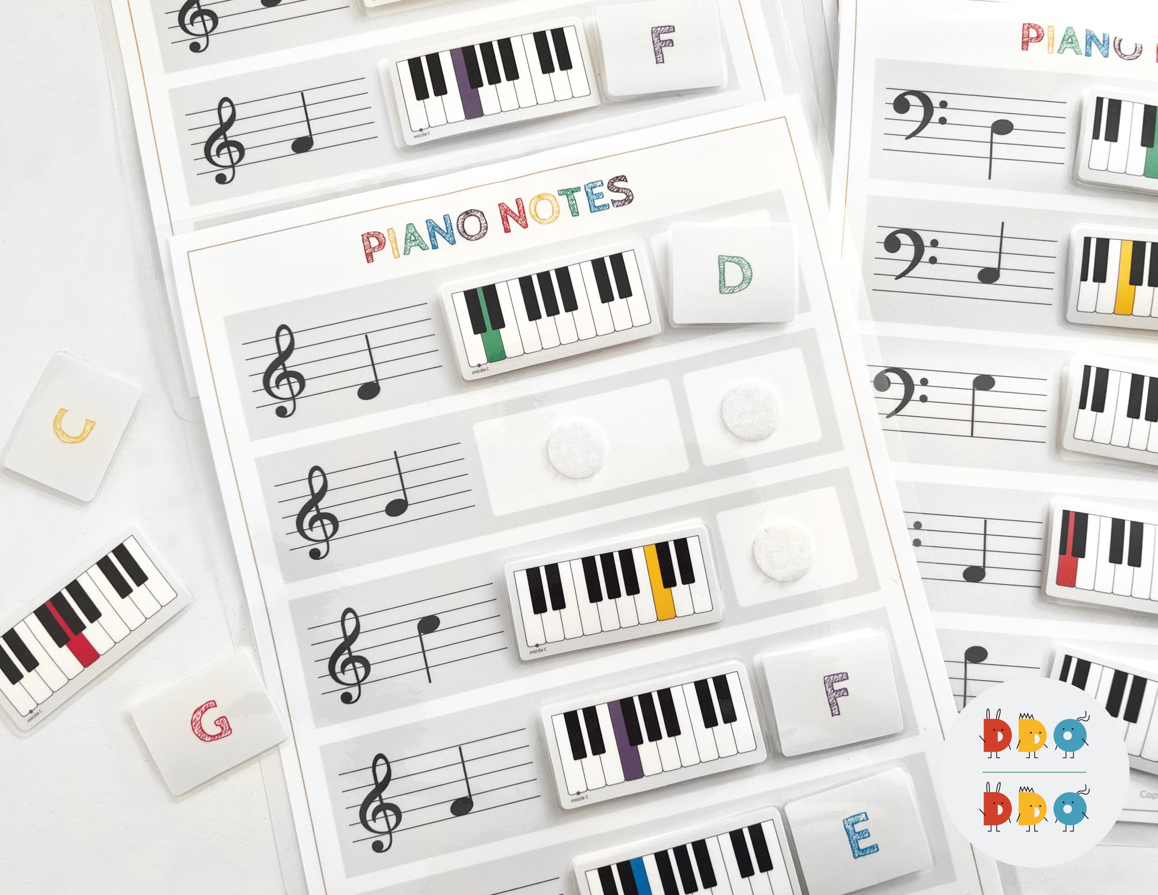 Piano Music Notes Music Education Music Notes Flashcards - Etsy