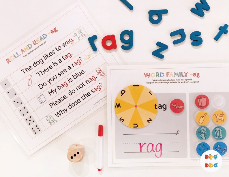 Word Family ag CVC Reading Game Beginning Phonics Activity - Etsy