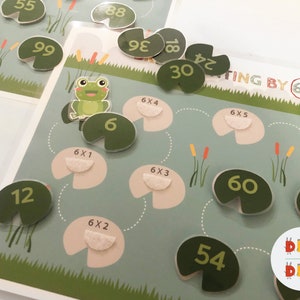 Skip Counting 2-12s, Multiplication Chart, Counting Mats, Learning ...