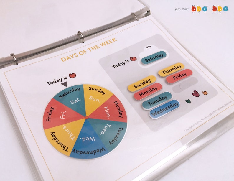 Days of the Week, Circle Time Printable, Worksheets for Pre-k and K ...