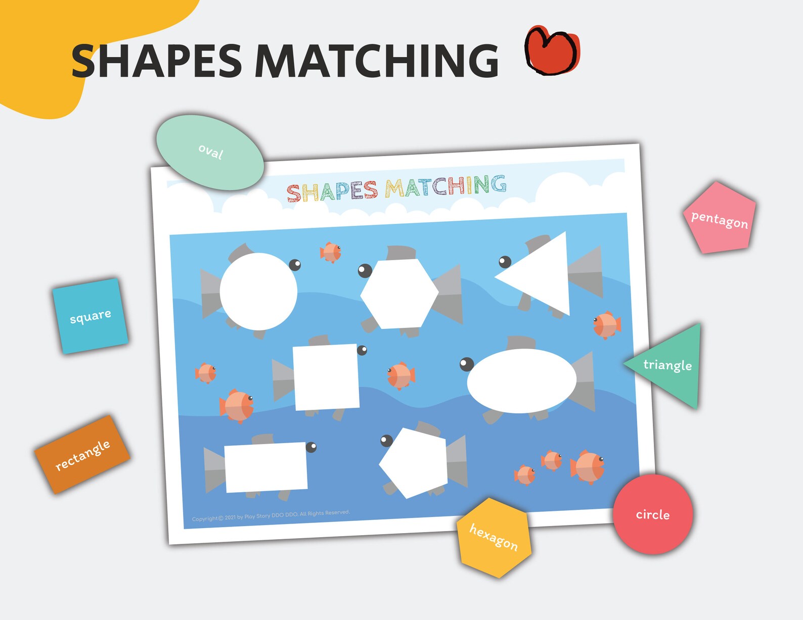 Learning Shapes Shape Matching Game Shapes All Around Prek - Etsy