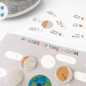Phases of the Moon Puzzle, Moon Phases Print, Homeschool Activity ...