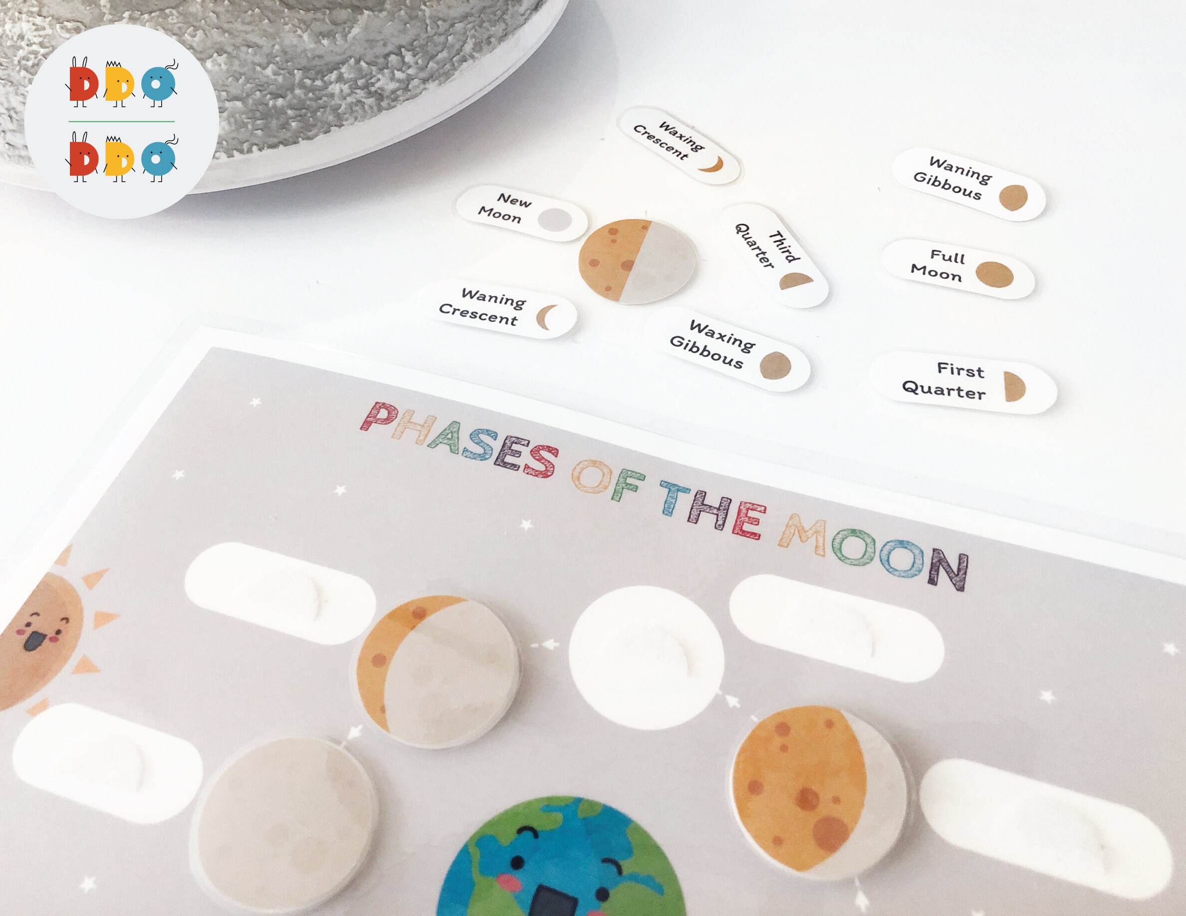 Phases of the Moon Puzzle, Moon Phases Print, Homeschool Activity ...