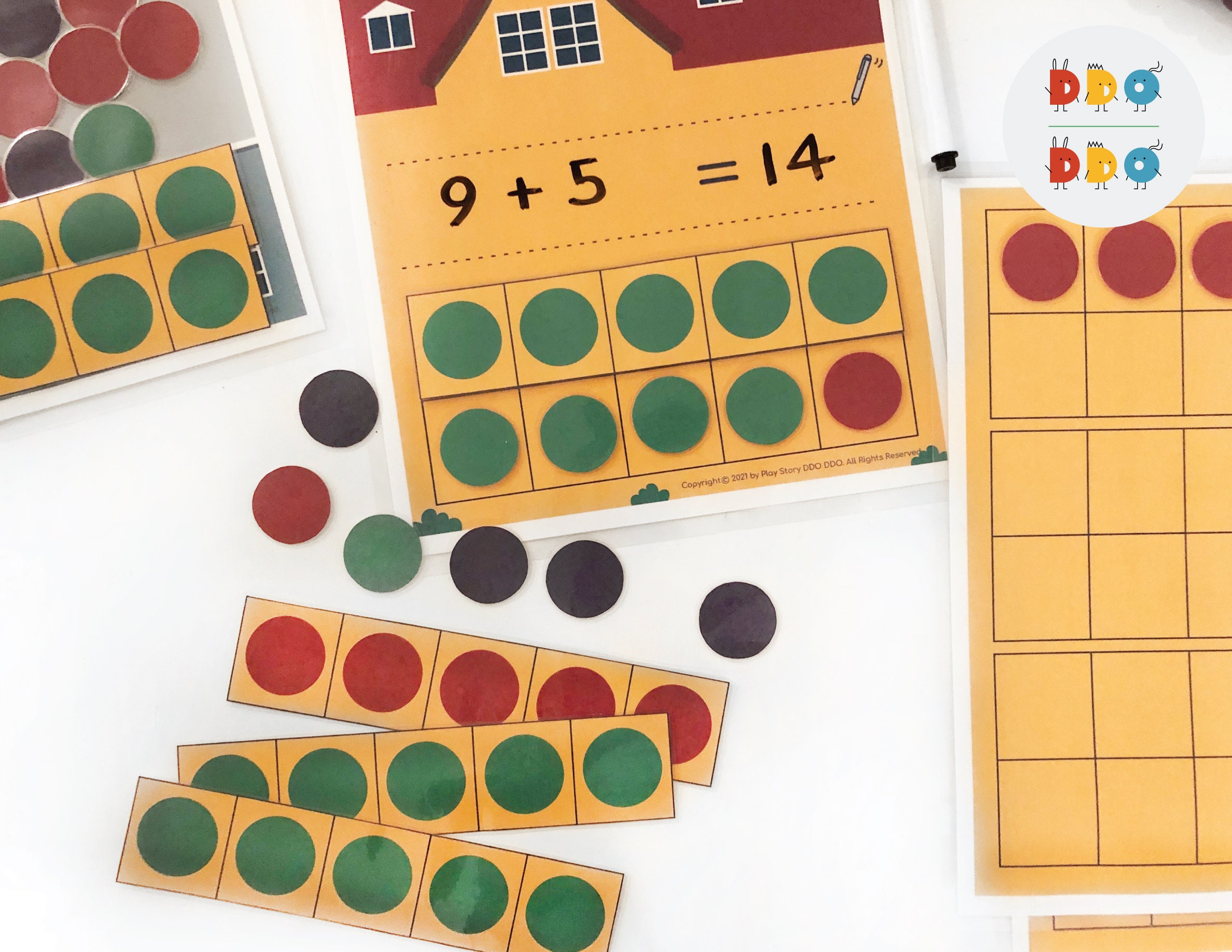 Place Value Activity, Math Game, Printable Ten Frame, Math Worksheet ...