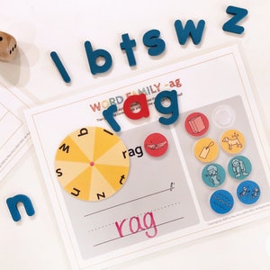 Word Family -ag, CVC Reading Game, Beginning Phonics Activity, Learning ...
