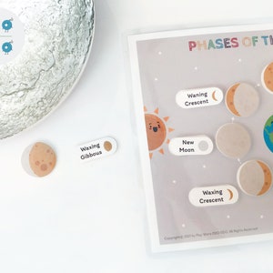 Phases of the Moon Puzzle, Moon Phases Print, Homeschool Activity ...
