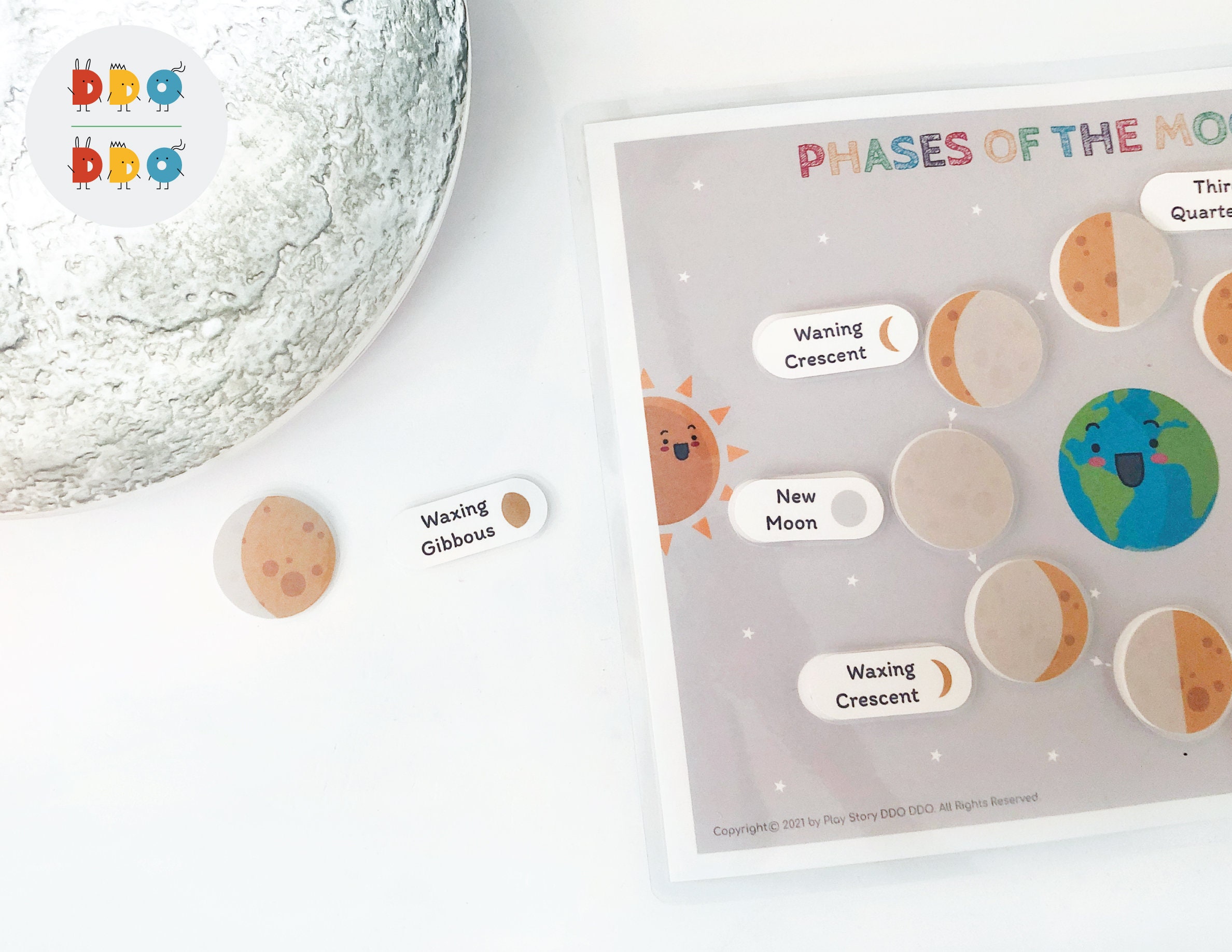 Phases of the Moon Puzzle, Moon Phases Print, Homeschool Activity ...