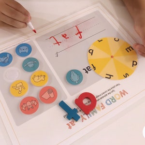 Word Family -at, CVC Reading Game, Beginning Phonics Activity, Learning ...