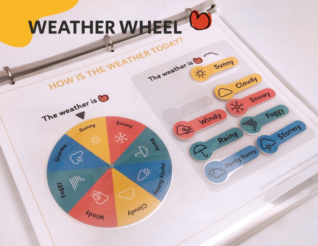 Weather Wheel Circle Time Printable, Worksheets for Pre-k and K, Busy ...