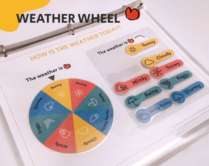 Weather Wheel Printable: Circle Time Learning Binder Worksheet (PDF ...