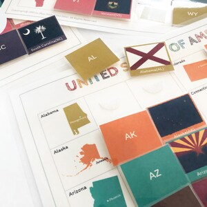 United States Map Puzzle, States and Capitals Activity Set, Printable ...