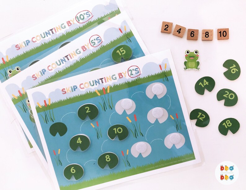 Skip Counting 2's, 5's, 10's, Counting Mats, Learning Numbers ...