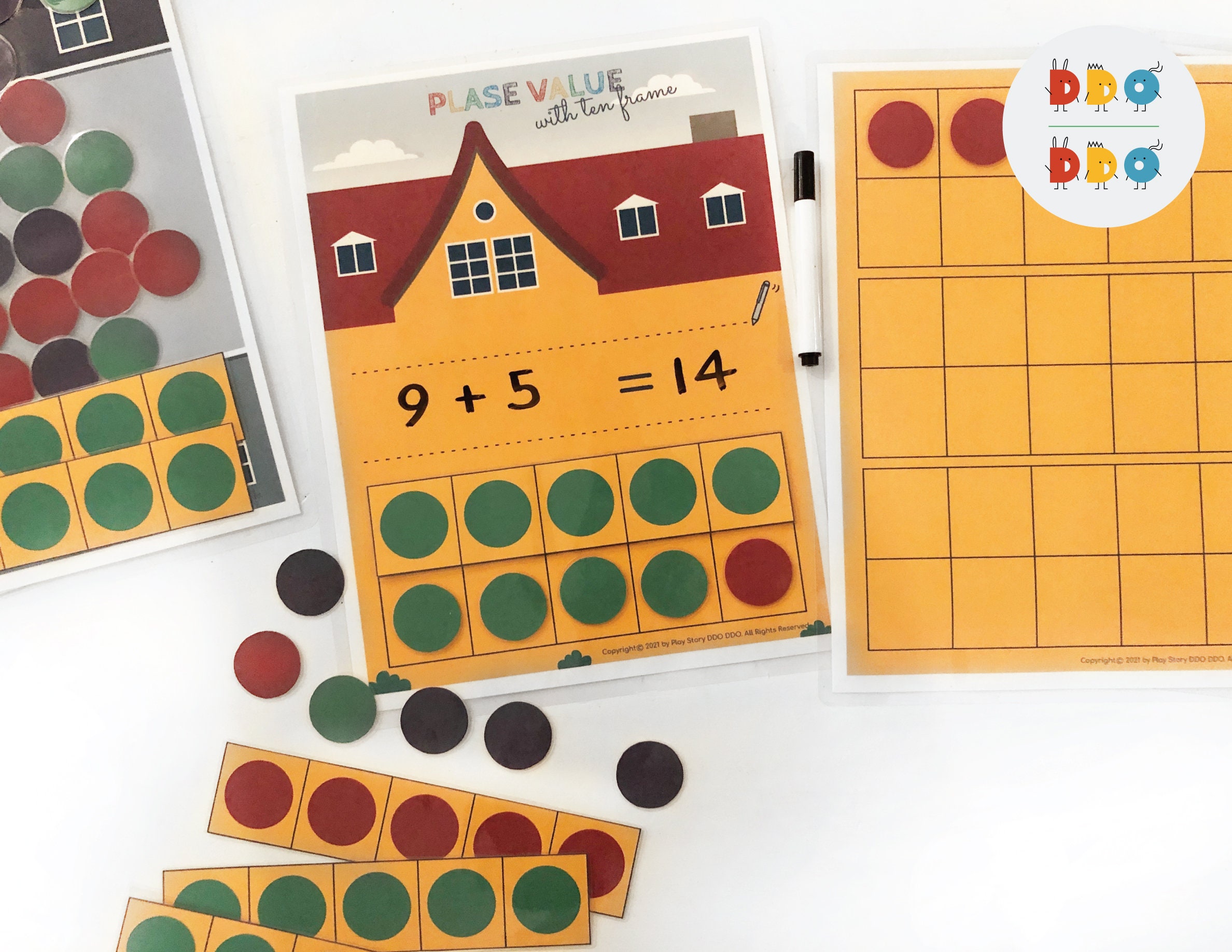 Place Value Activity, Math Game, Printable Ten Frame, Math Worksheet ...